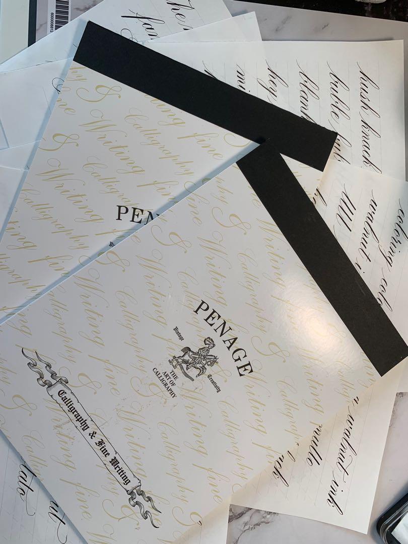 Copperplate calligraphy practise sheets/book, Hobbies & Toys ...