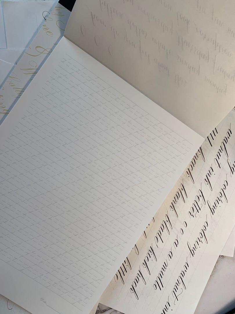 Copperplate calligraphy practise sheets/book, Hobbies & Toys ...