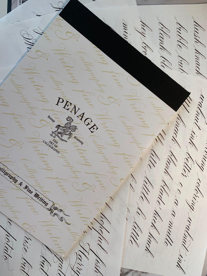 Copperplate calligraphy practise sheets/book, Hobbies & Toys ...