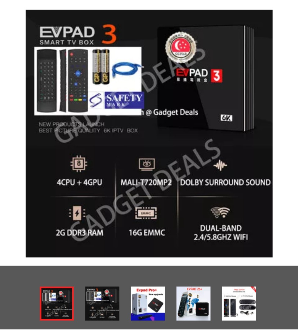 EVPAD #Free Gifts# 2019 VERSION EVPAD 3 EVPAD PLUS 2GB RAM MARS LIVE ...