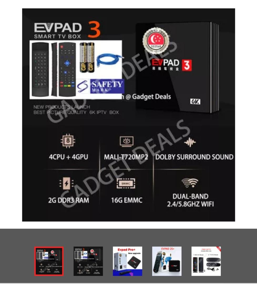 EVPAD #Free Gifts# 2019 VERSION EVPAD 3 EVPAD PLUS 2GB RAM MARS LIVE ...