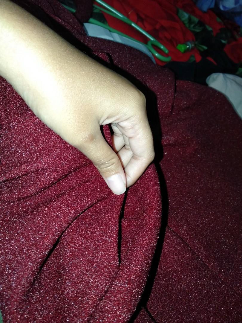 JUMPSUITS Bling2 warna MERAH ATI/Gelap, Fesyen Wanita, Pakaian Wanita ...