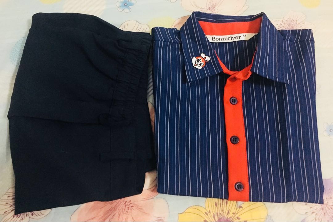 Mini jollibee manager costume 3-5yrs old (used once), Babies & Kids ...