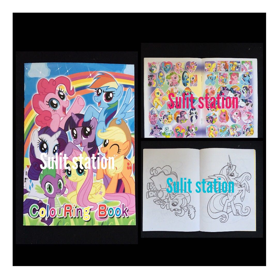 MLP MY LITTLE PONY themed birthday party STICKER COLORING COLOR BOOK ...