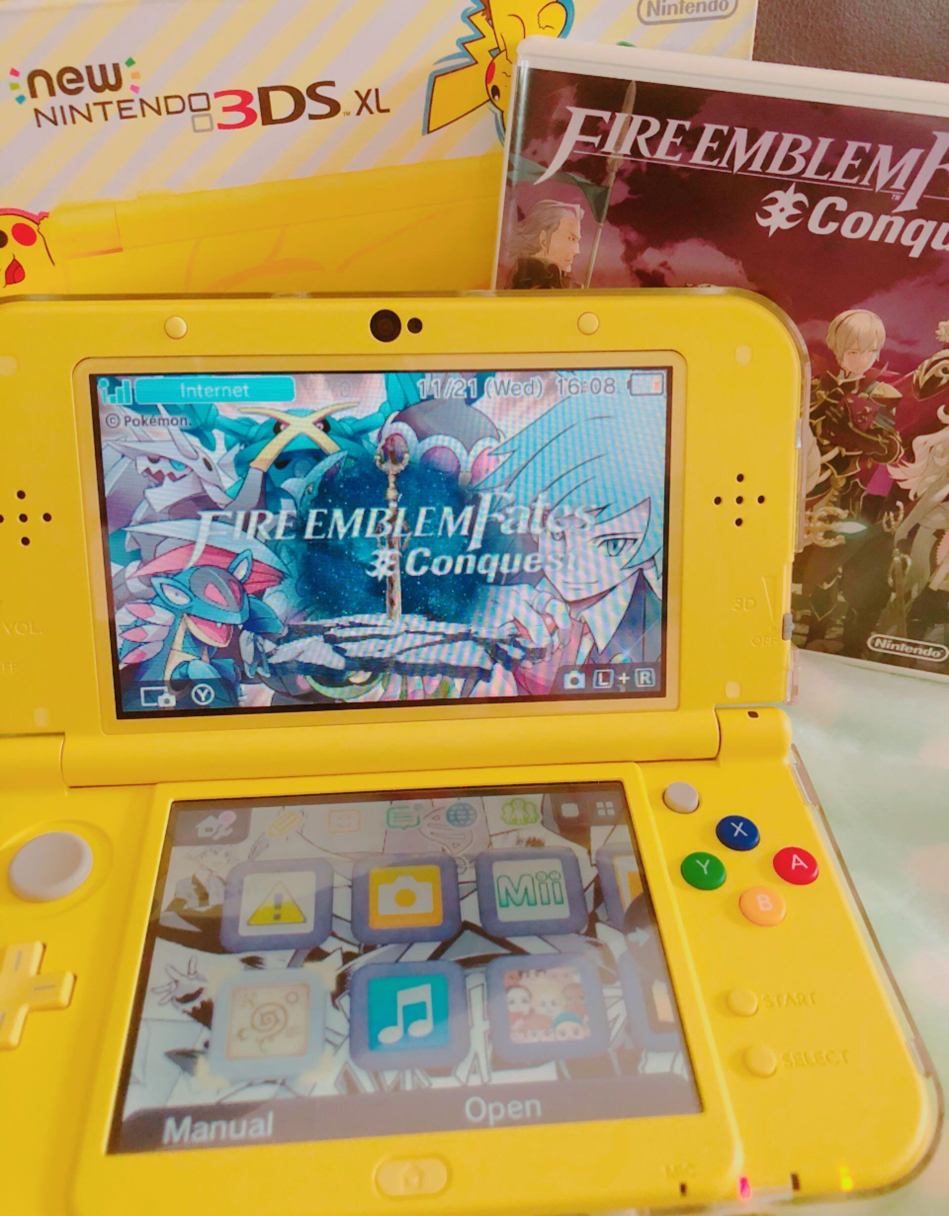 Nintendo 3DS XL Pikachu Yellow Edition, Video Gaming, Video Game ...