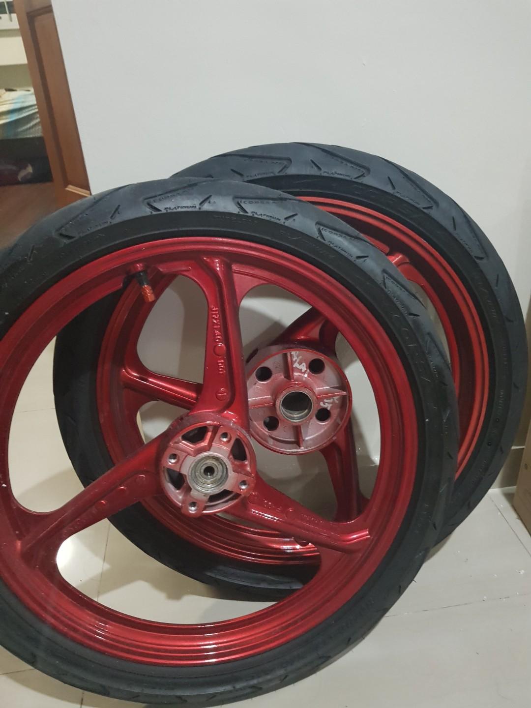 Rim 3 batang 125z full chop for Y15, Motorcycles, Motorcycle Apparel on ...