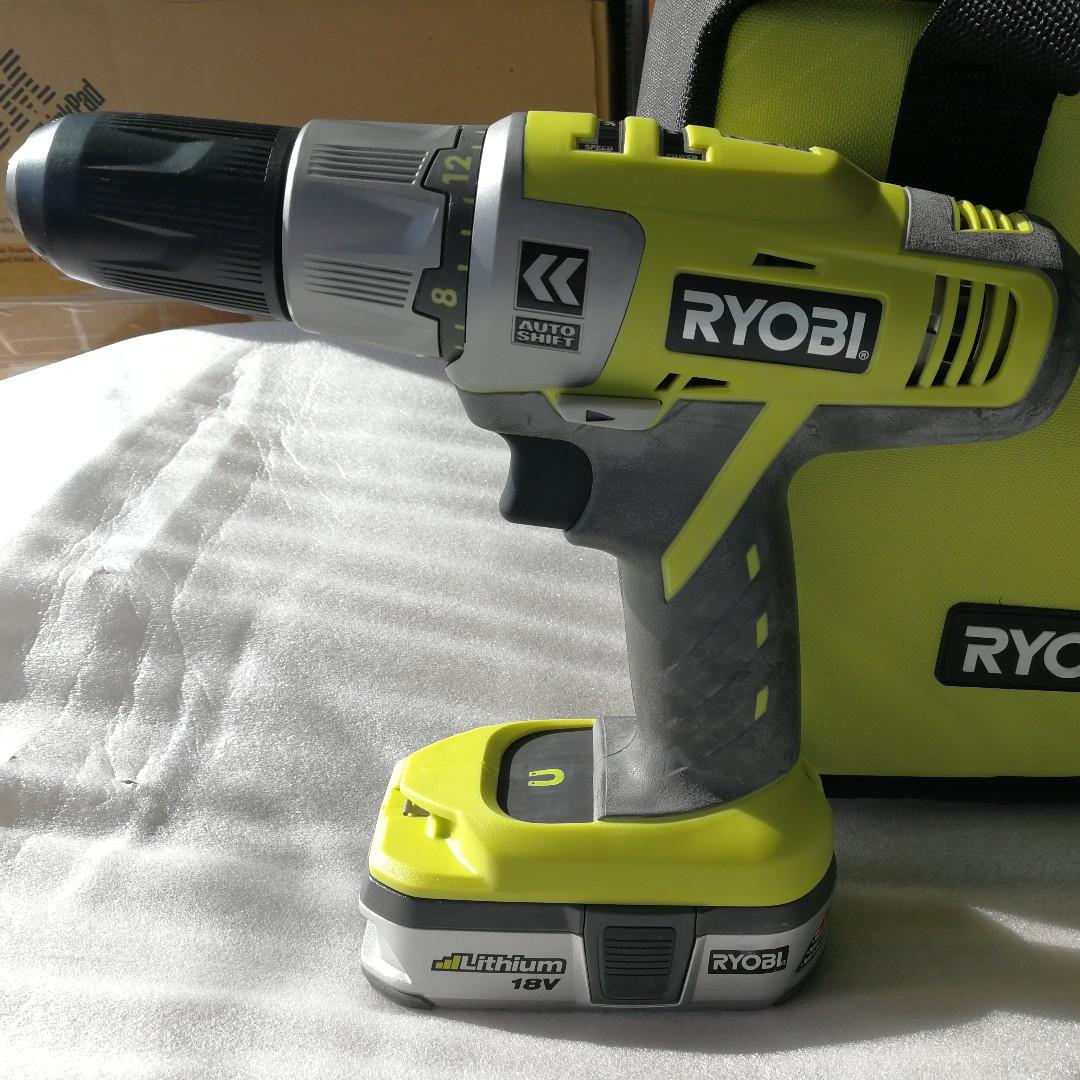 日本 Ryobi 18v ONE+(TM) AutoShift(TM) Drill Model P250, 傢俬＆家居, 其他, 家居改善及 ...
