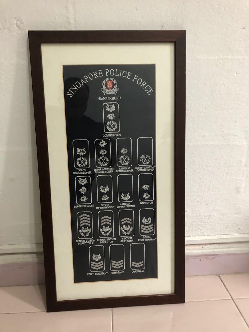 S.P.F rank insignia in frame, Hobbies & Toys, Memorabilia ...