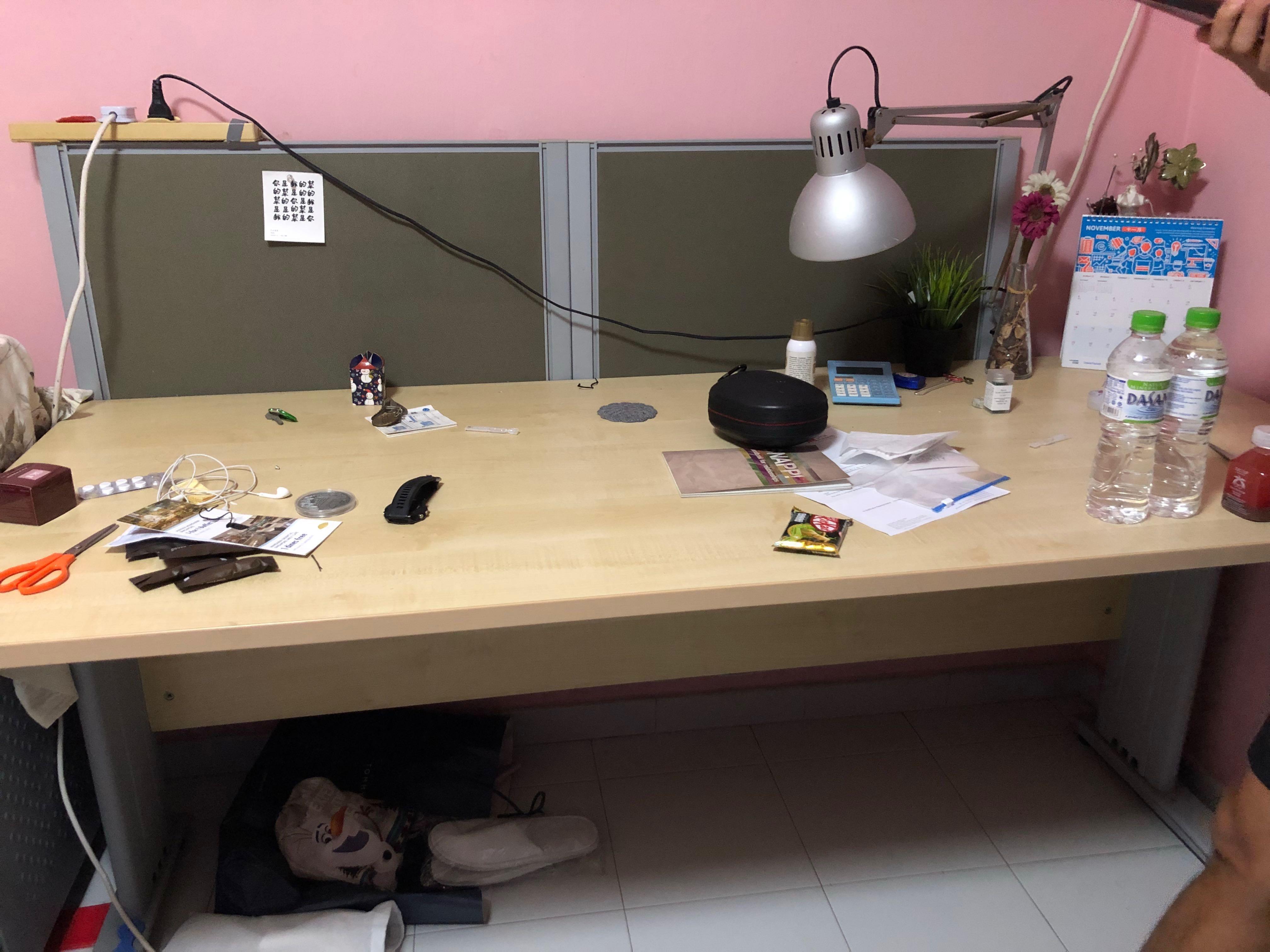 Study table with pin board, Furniture & Home Living, Furniture, Tables ...