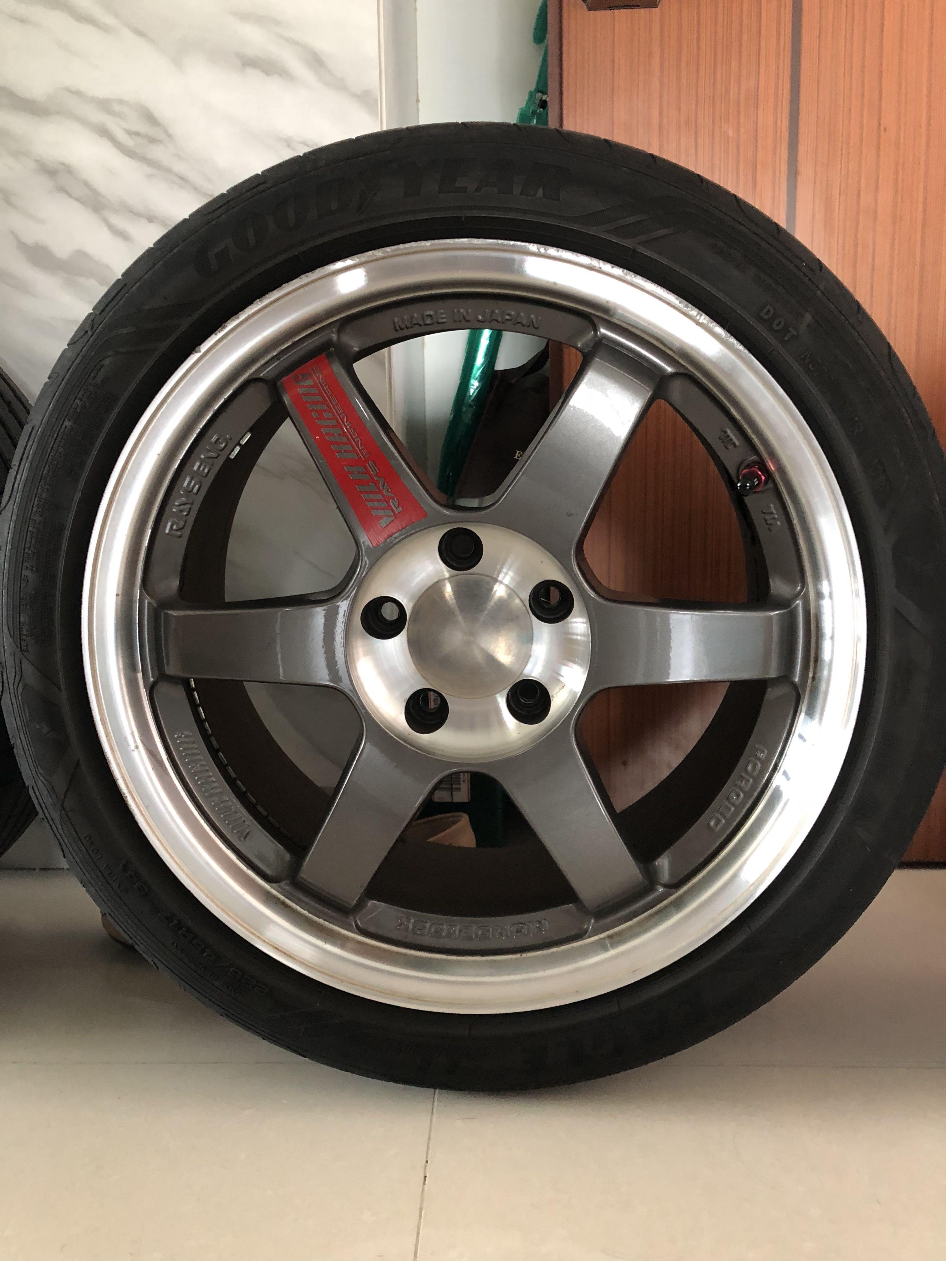 TE 37 SL 17inch, Car Accessories, Tyres & Rims on Carousell