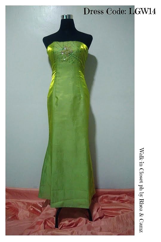 Apple Green Long Gown, Women's Fashion, Dresses & Sets, Evening dresses ...