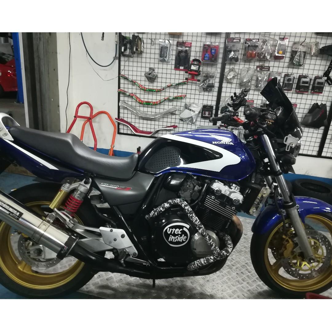 CB400 Vtec *Handlebars color mix design (Fat Bar) *Handle Clamp ...