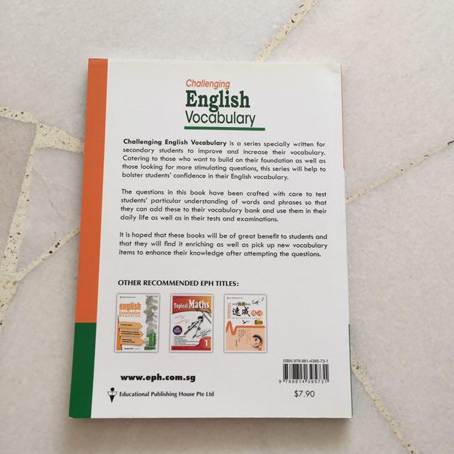 Challenging English vacabulary Sec 1 Express, Hobbies & Toys, Books ...