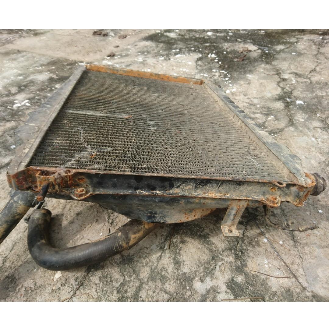 full copper brass Radiator car with 2 two fan kereta DIY, Auto ...