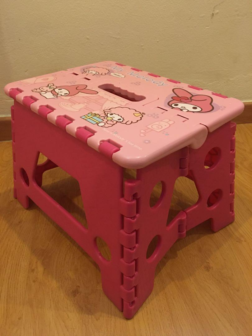 Hello Kitty and Melody Foldable Stool, Babies & Kids, Baby Nursery ...