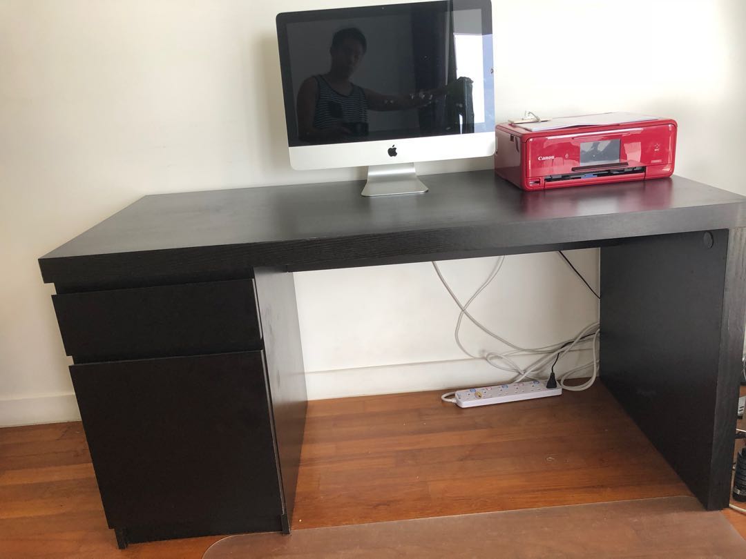 Ikea Malm Computer Table, Furniture & Home Living, Furniture, Tables ...