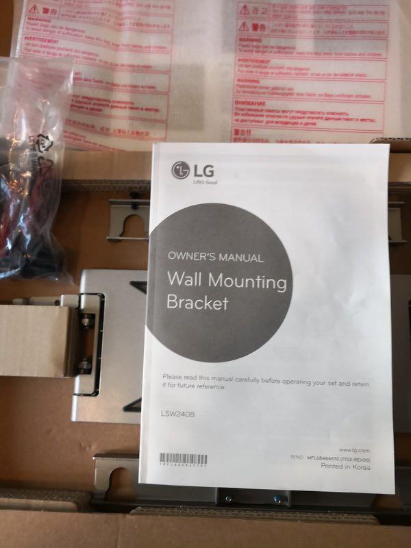 LG 原廠原裝電視掛牆鐵架 LSW240B, 家庭電器, 電視 & 其他娛樂, 電視 - Carousell