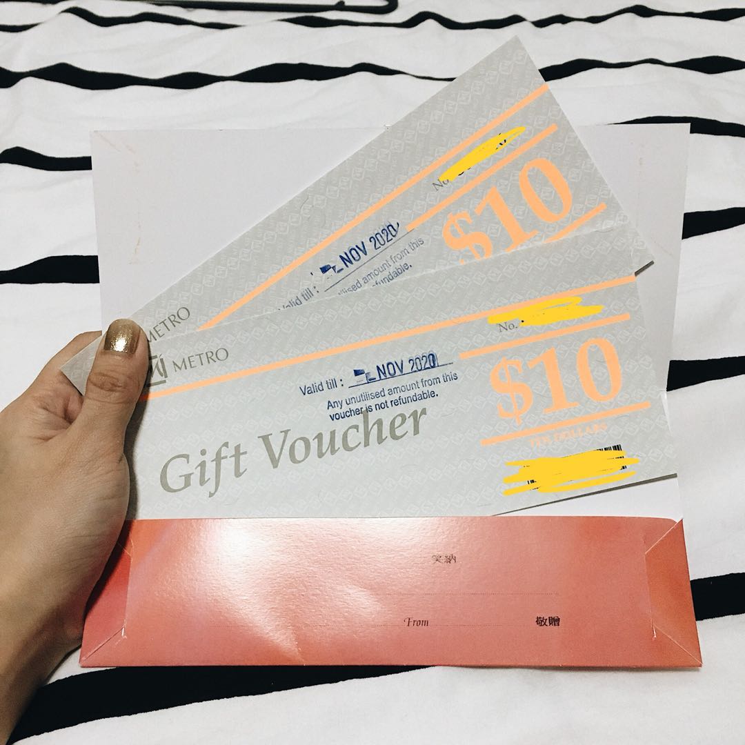 METRO $20 Voucher, Tickets & Vouchers, Vouchers on Carousell