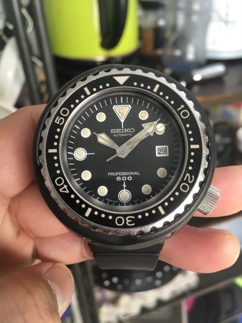 Seiko 6159-7010 vintage tuna, 名牌, 手錶 - Carousell