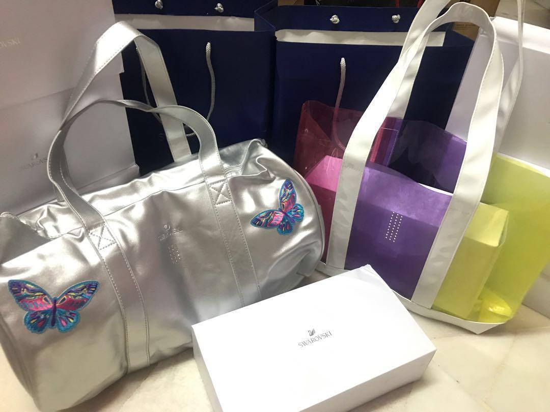 Swarovski duffle bag & color block bag, Luxury, Bags & Wallets on Carousell