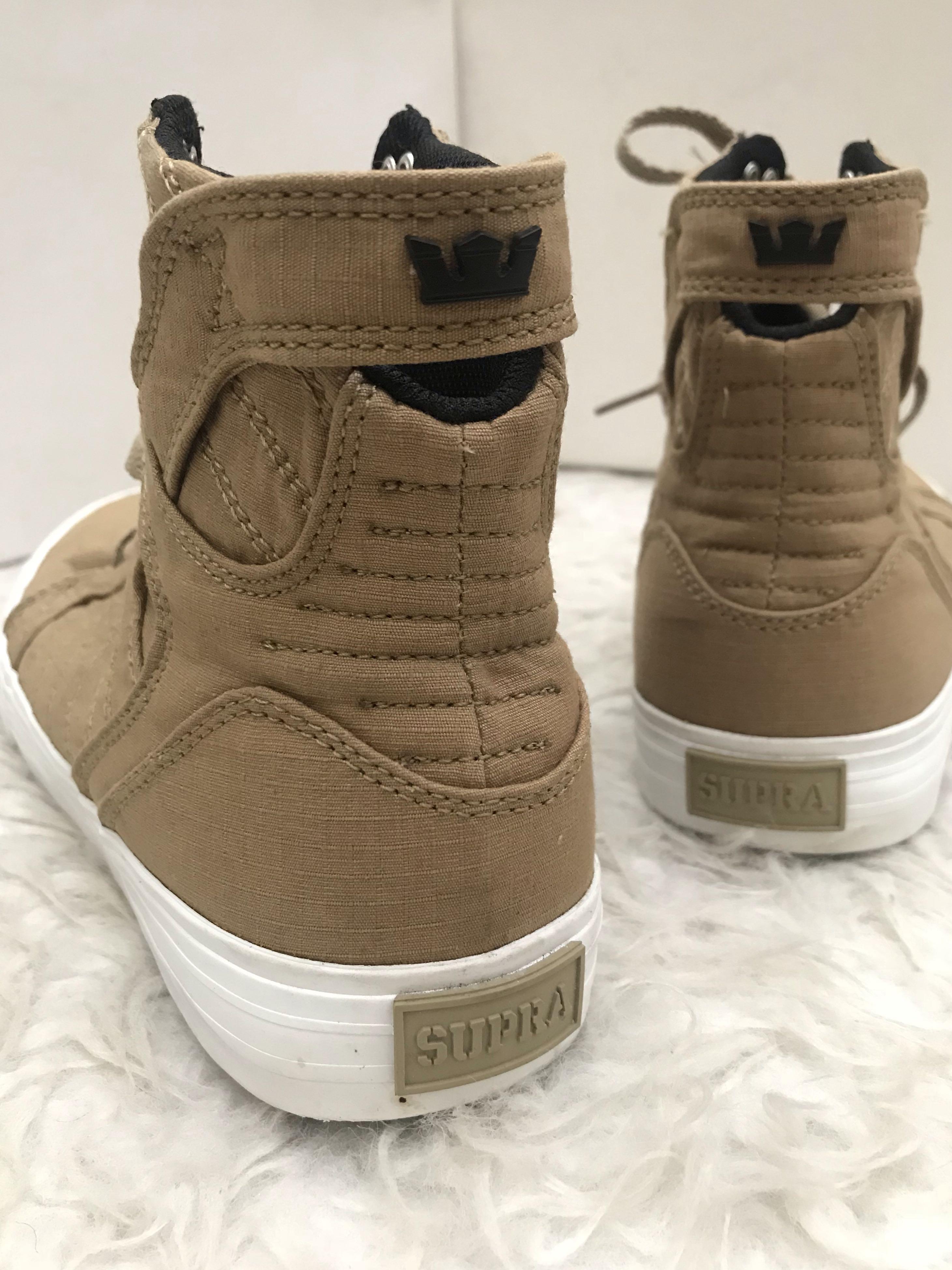 Original SUPRA hi top - camel, Fesyen Pria, Sepatu , Sneakers di Carousell