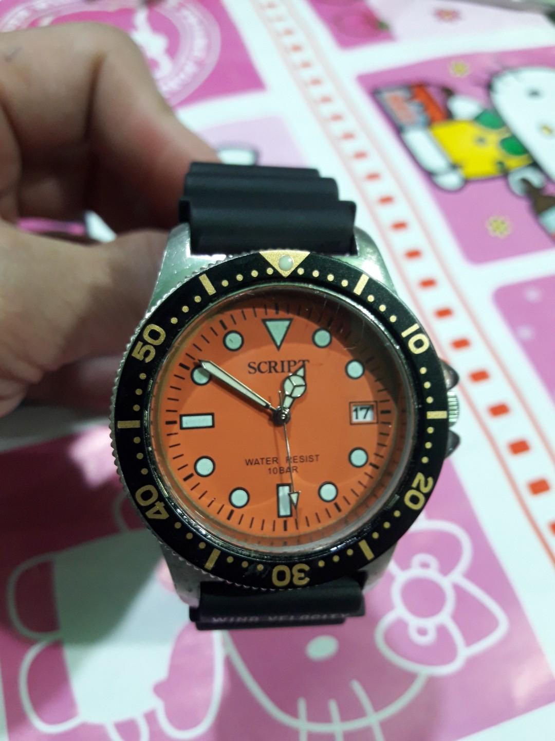 SCRIPT WATCH, Luxury, Watches on Carousell