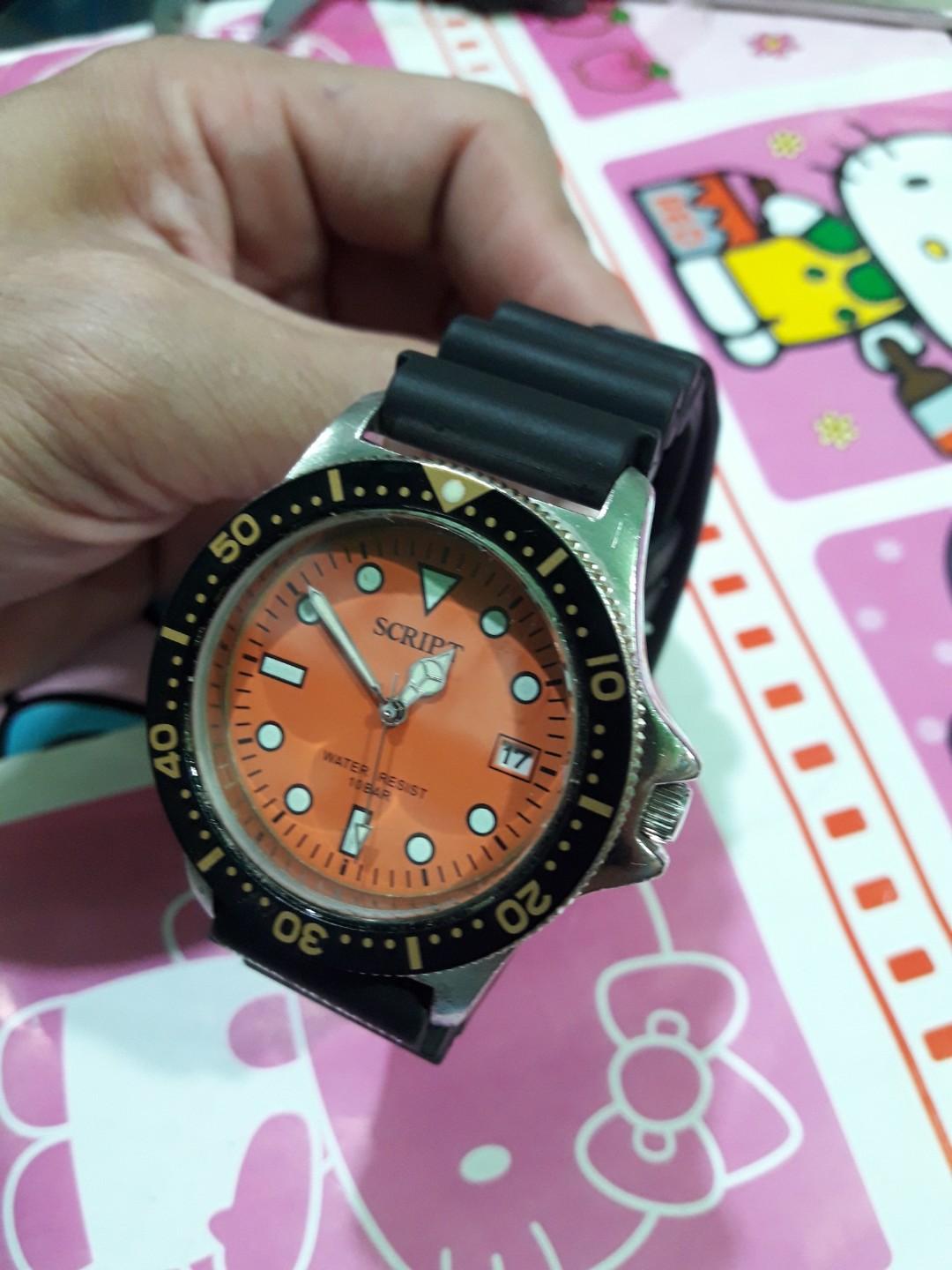 SCRIPT WATCH, Luxury, Watches on Carousell