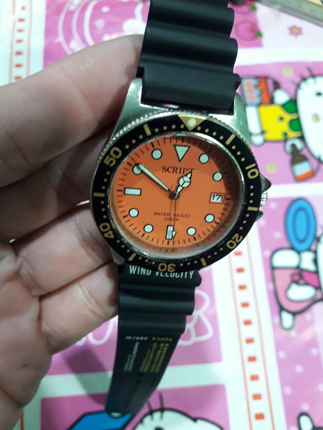 SCRIPT WATCH, Luxury, Watches on Carousell