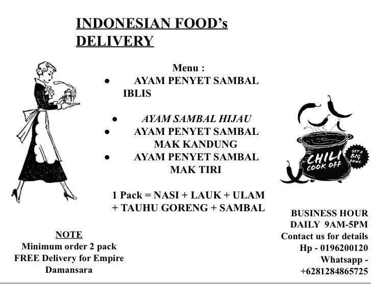 Set lunch indonesia food sambal iblis , Food & Drinks, Chilled & Frozen ...