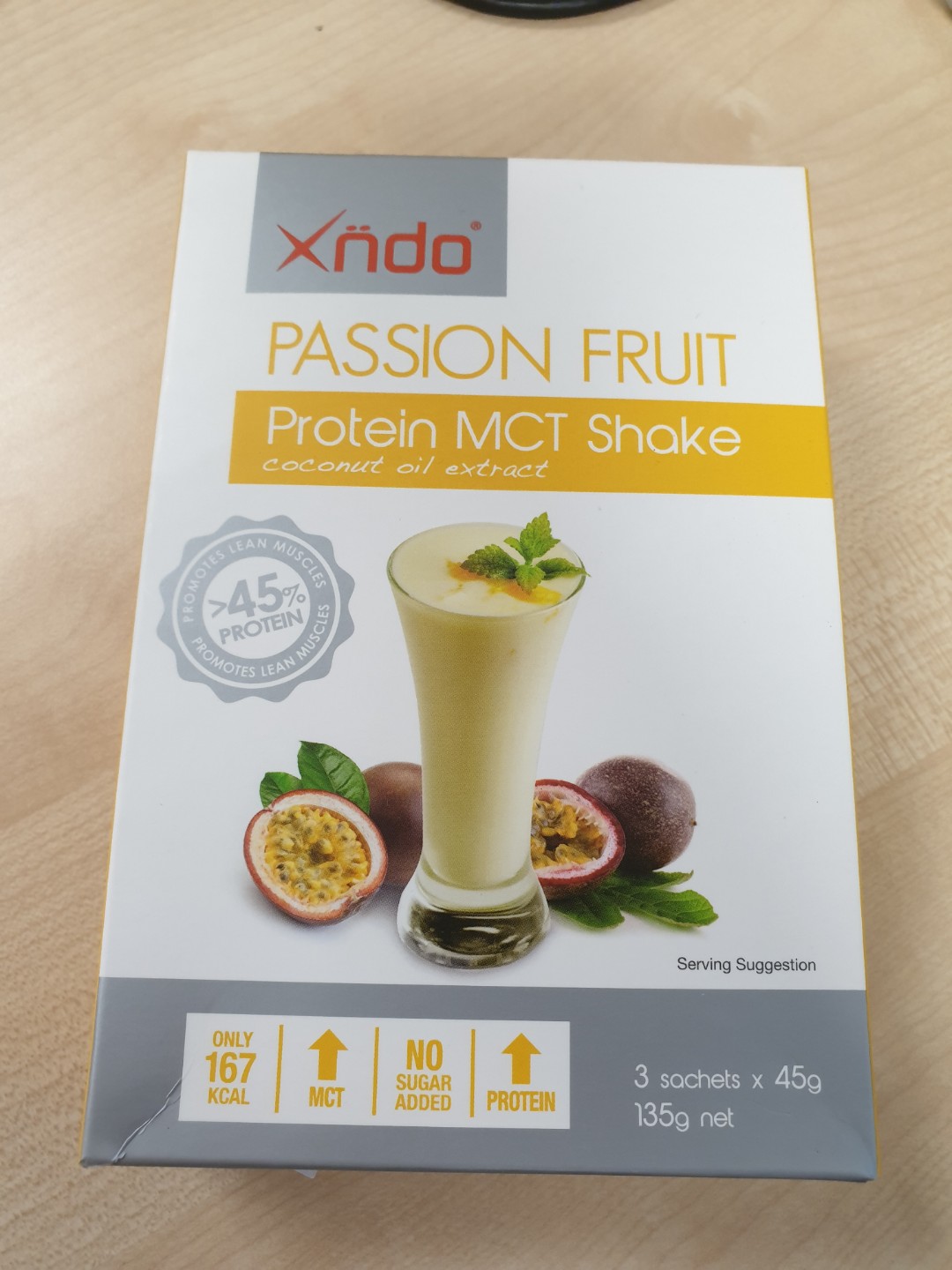 Xndo Protein MCT Shake Passion Fruit, Health & Nutrition, Health ...