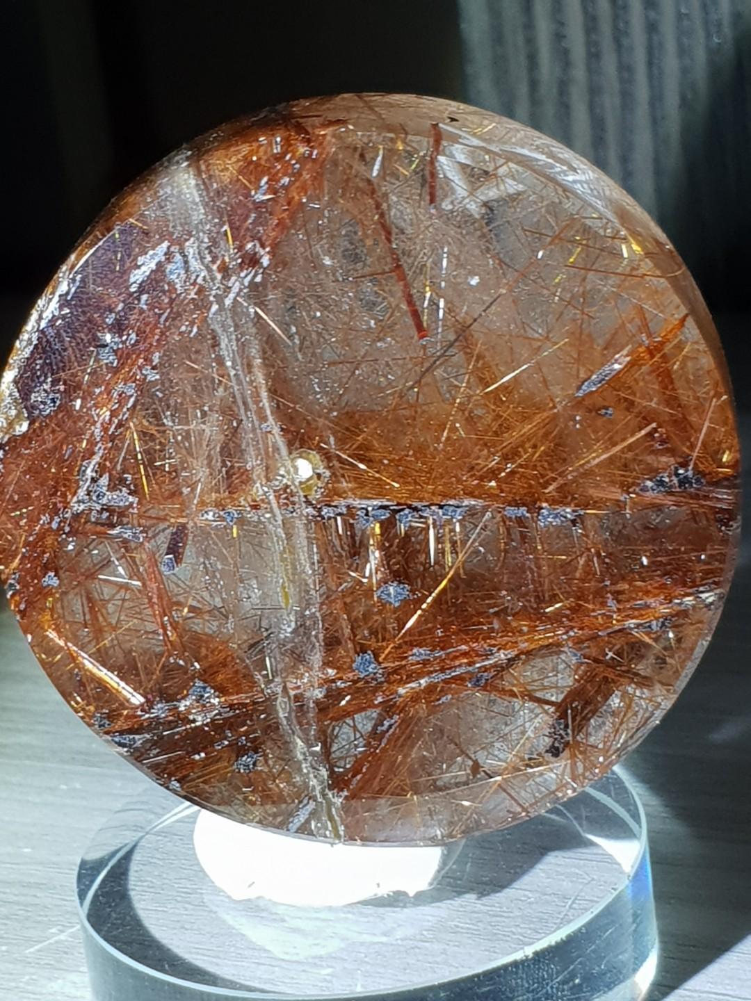 Copper Red Rutile in Quartz Crystal from Brazil, Women's Fashion ...