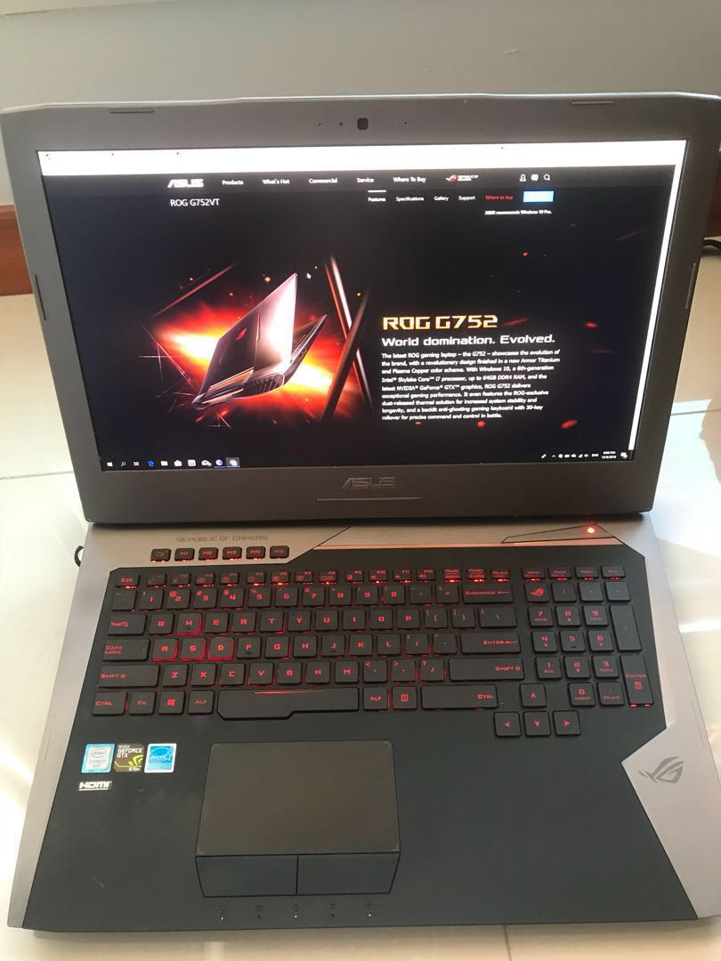 Gaming Laptop ASUS G752V selling @$1.3k, Computers & Tech, Parts ...