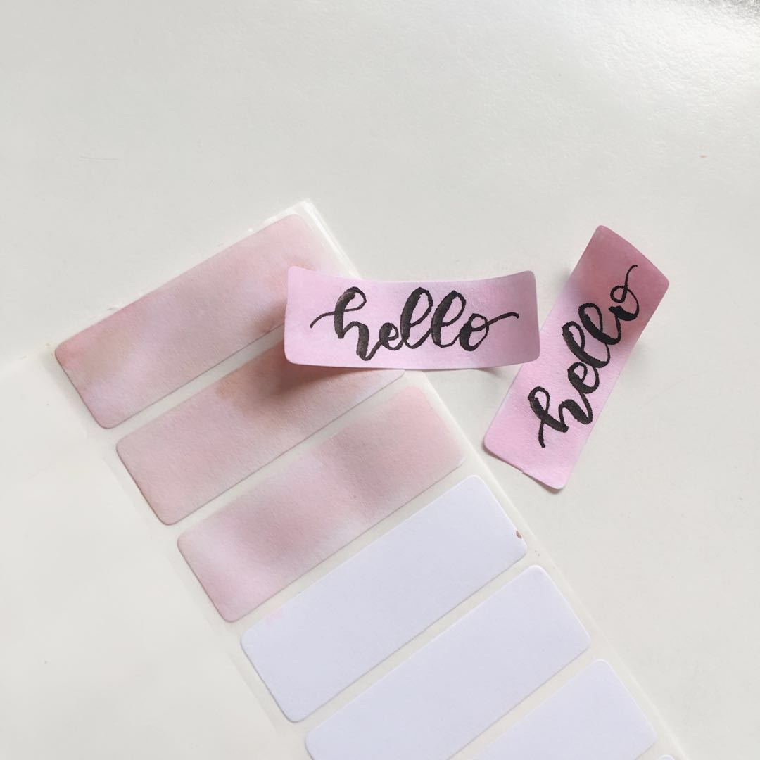 handwritten watercolor customised name stickers, Hobbies & Toys ...