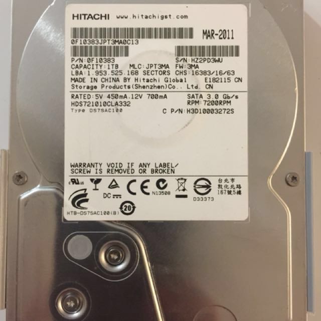 Hard disk 1T, Computers & Tech, Parts & Accessories, Hard Disks ...