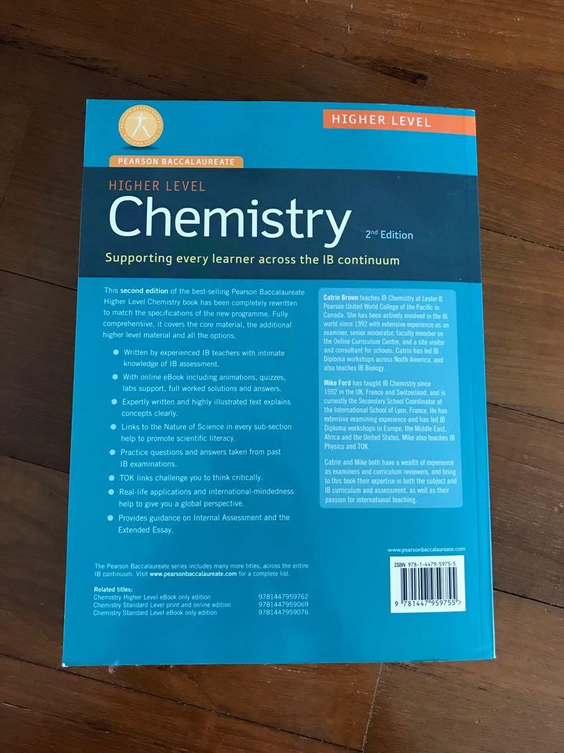 IB Pearson Chemistry HL Textbook, Hobbies & Toys, Books & Magazines ...