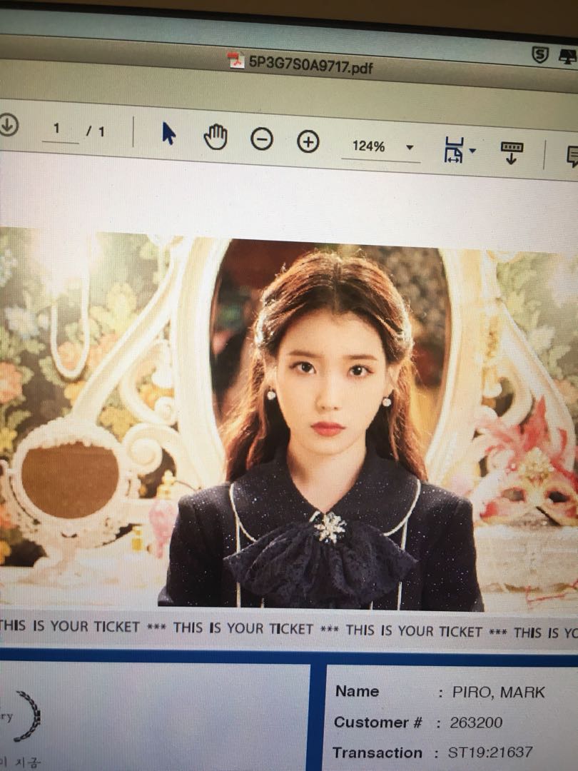 iu concert ticket Cat3, Hobbies & Toys, Memorabilia & Collectibles, K ...