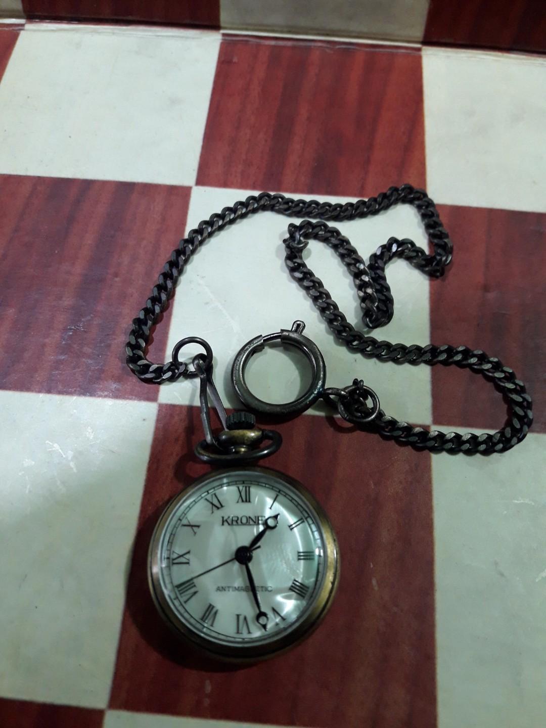 KRONE POCKET WATCH, Women's Fashion, Watches & Accessories, Watches on ...
