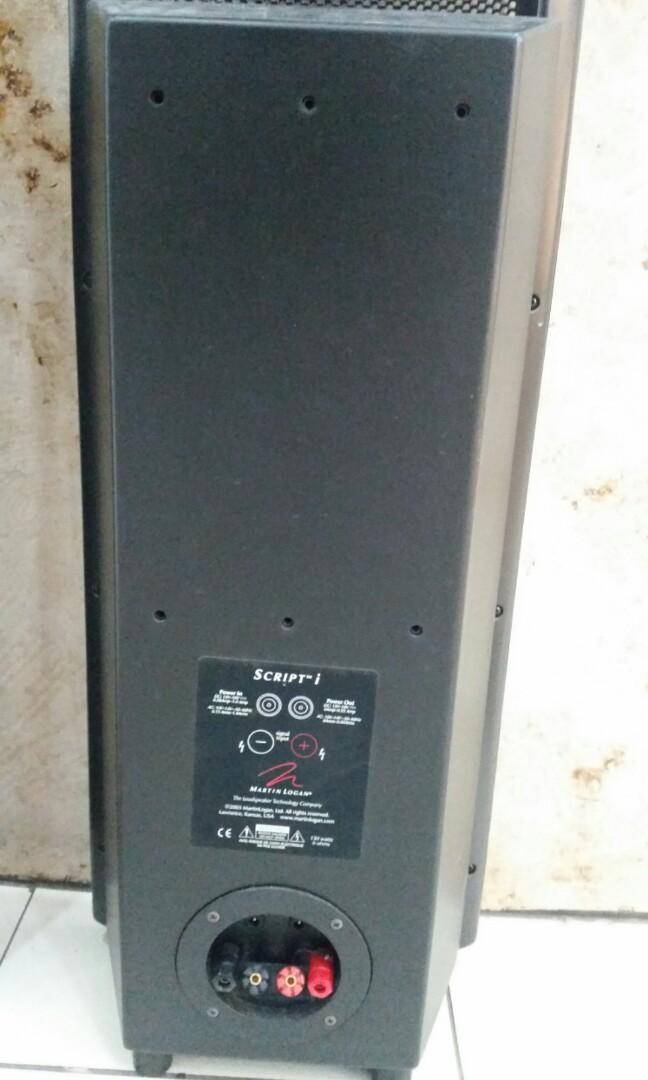 Martin Logan 'Script i' electrostatic Speakers H115cm, Audio, Other ...