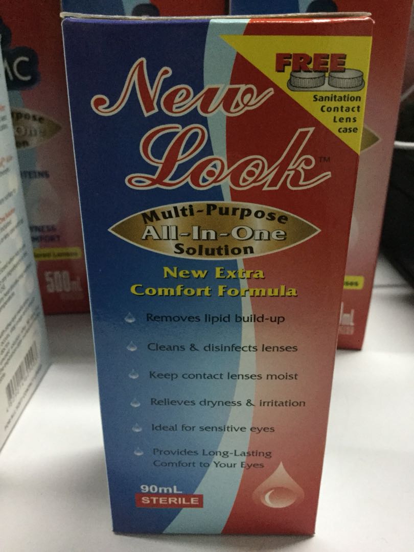 New Look Contact Lens Solution 90ml, Beauty & Personal Care, Vision ...