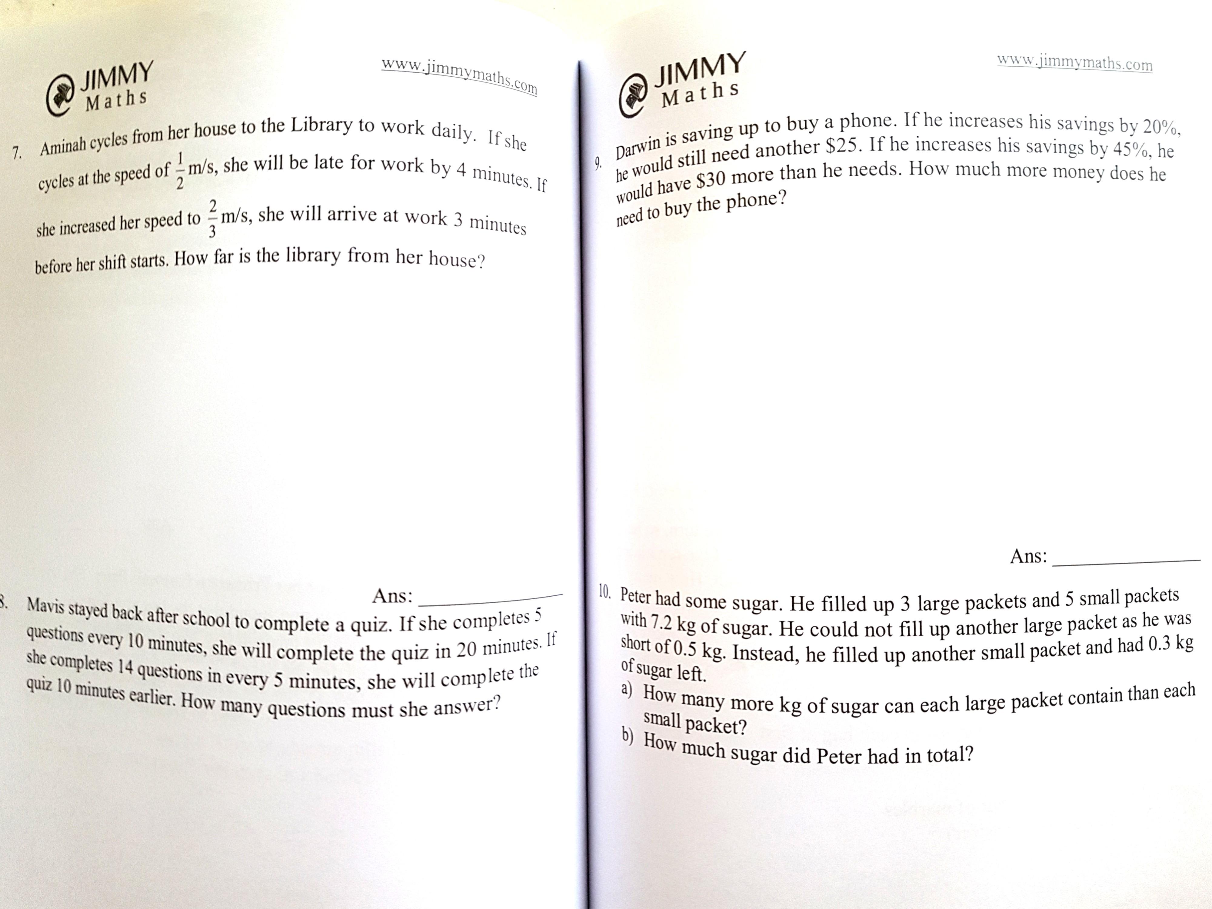 PSLE Math Problem Sums Mastery by Jimmy Maths, Hobbies & Toys, Books ...