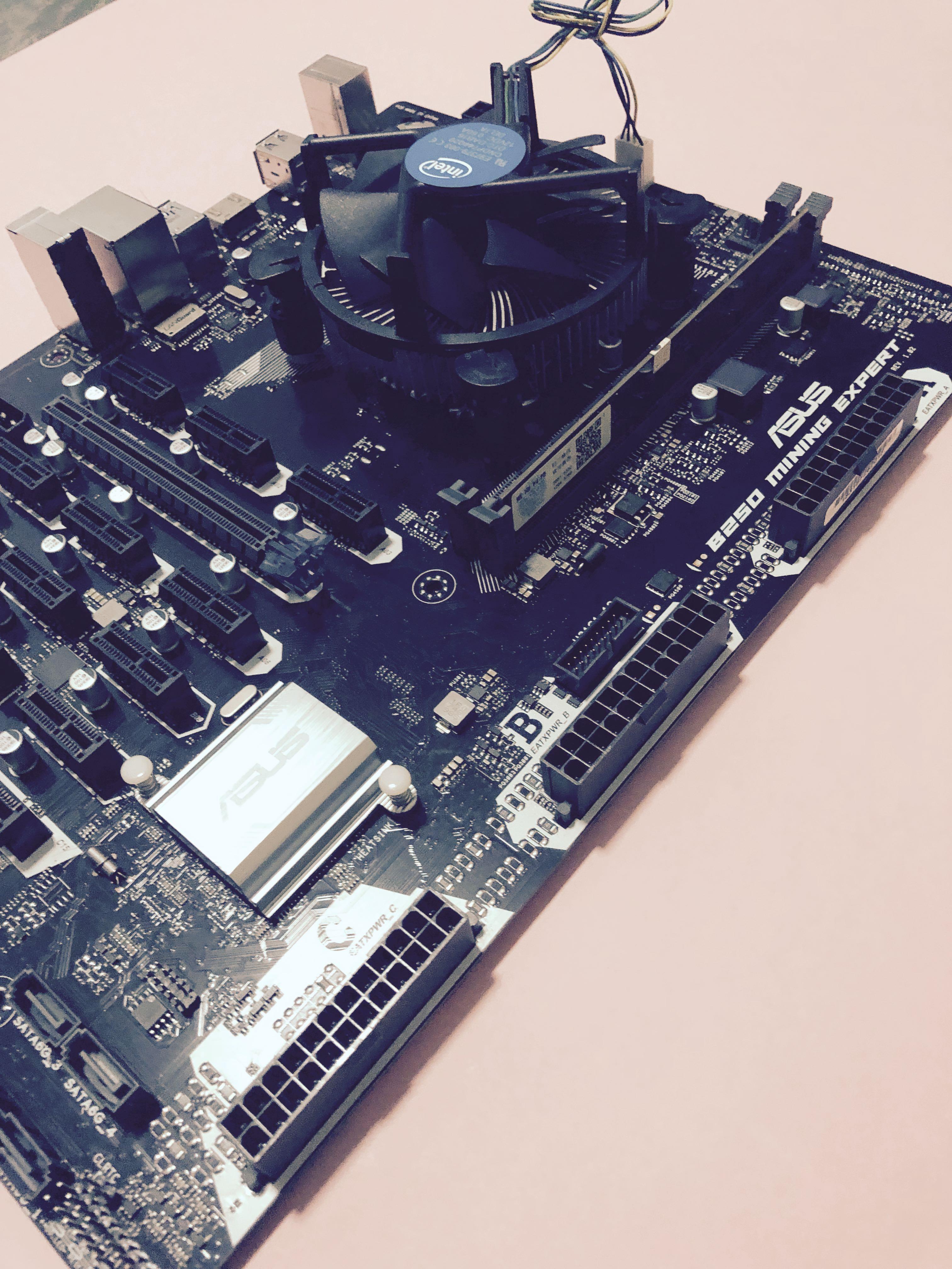 ASRock ASUS 19 GPU mining motherboard with CPU and RAM, Computers ...