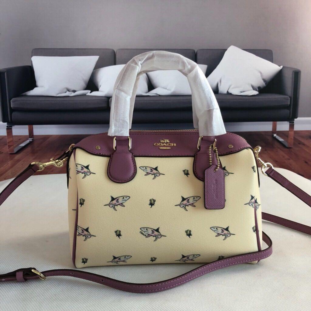 Authentic Coach bennet new shark /flamingo series leather cowboy ...