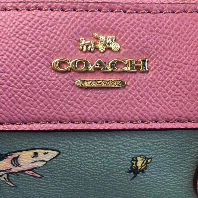 Authentic Coach bennet new shark /flamingo series leather cowboy ...