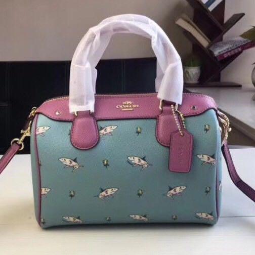 Authentic Coach bennet new shark /flamingo series leather cowboy ...