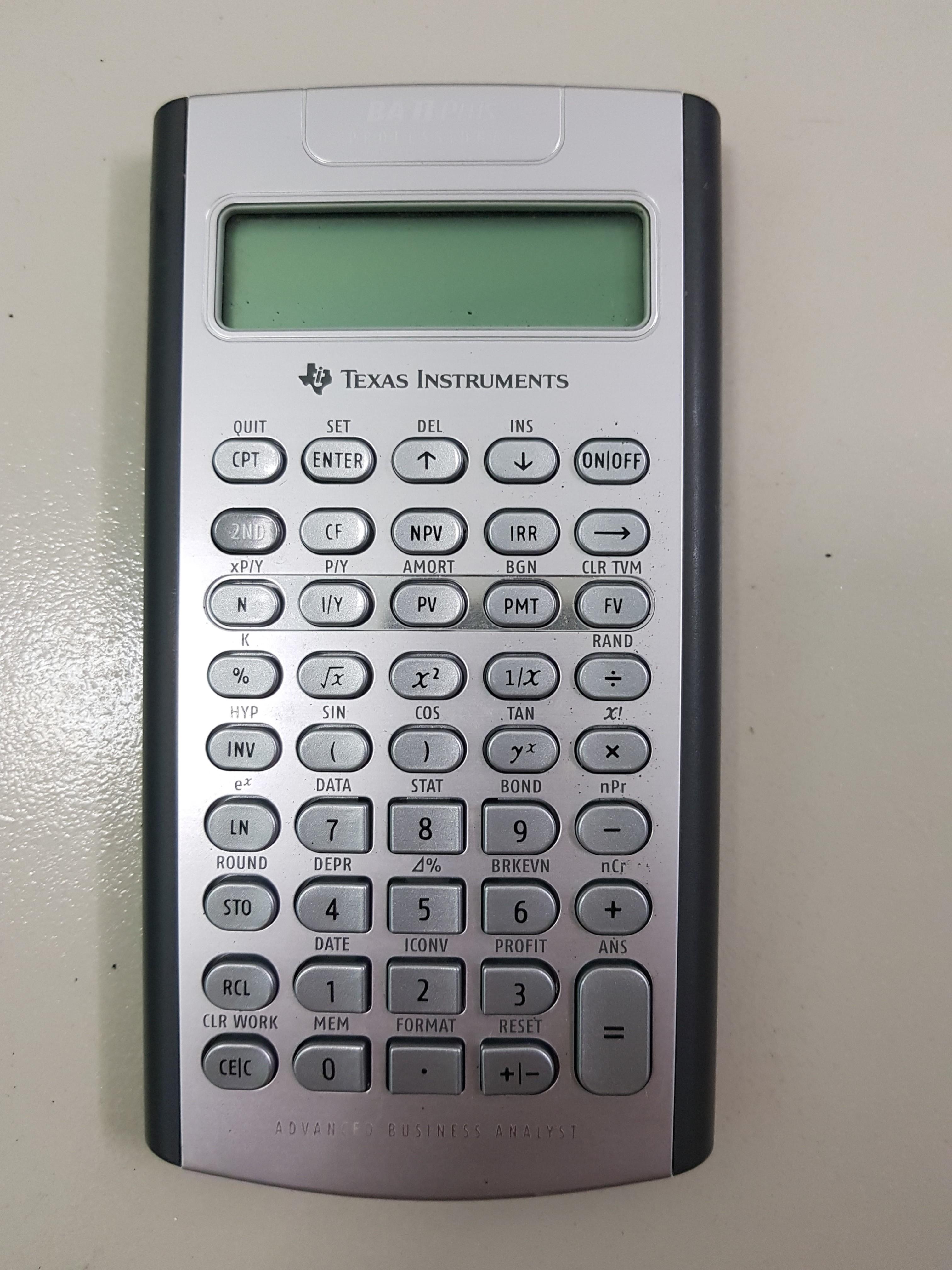 BA 2 II Plus Professional CFA Calculator, Health & Nutrition, Health Monitors & Weighing Scales ...