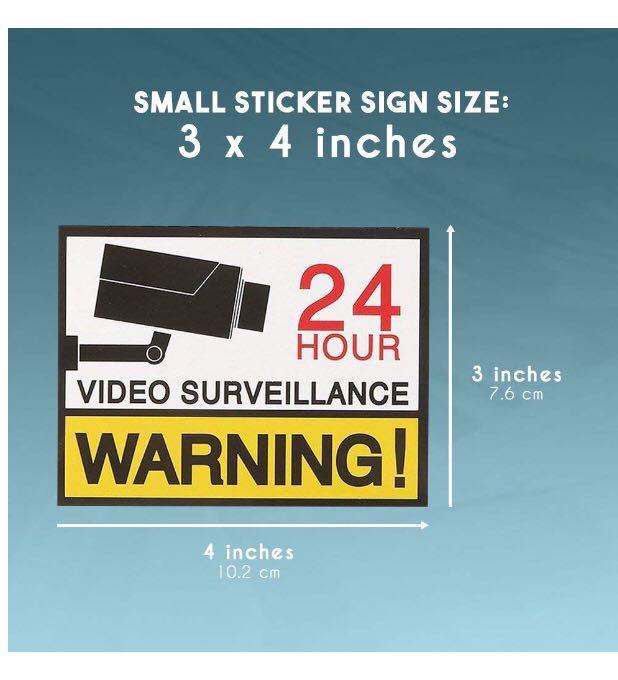 CCTV Notice Sticker 貼紙, 攝影器材, 攝錄機 - Carousell