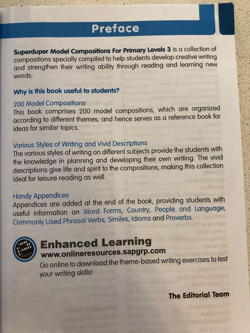 English composition- Superduper model compositions primary 3, Hobbies ...