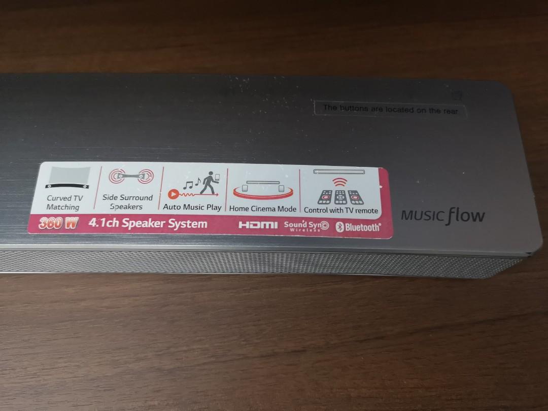 LG Music Flow LAS855M Soundbar with Wireless Subwoofer, Audio ...