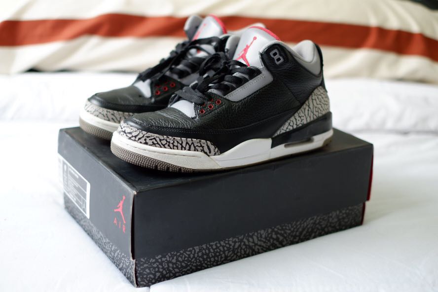 Nike Air Jordan Black Cement, Men's Fashion, Footwear, Sneakers on ...