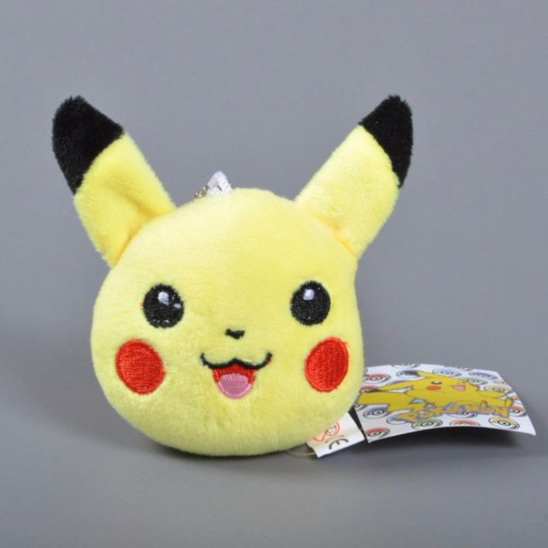 Pika-Pi Pikachu Plush Toys Doll's Face Key Chain, Hobbies & Toys, Toys ...